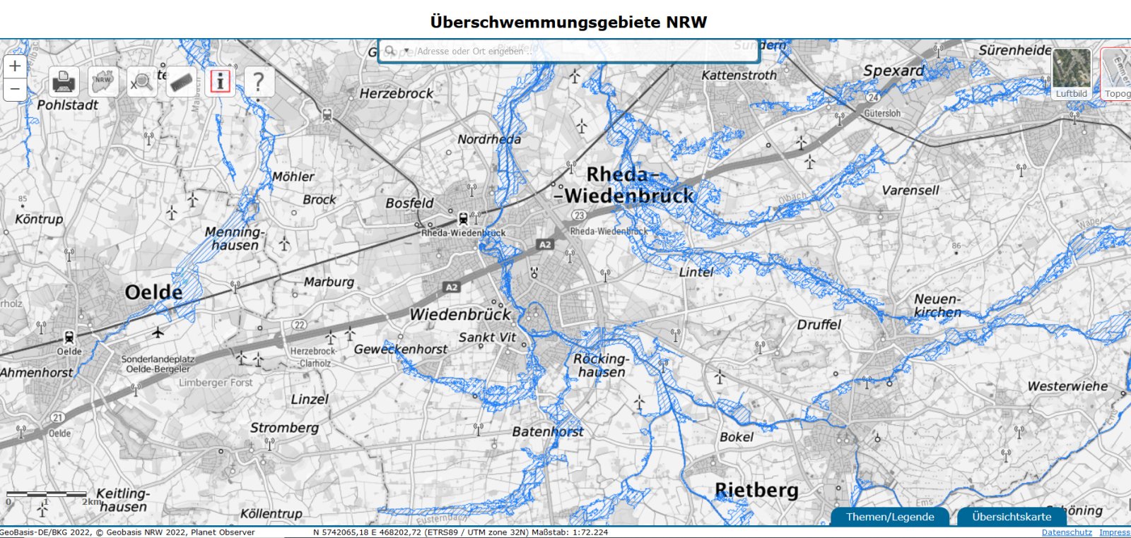 Hochwasserschutzwände geschlossen | rheda-wiedenbrueck